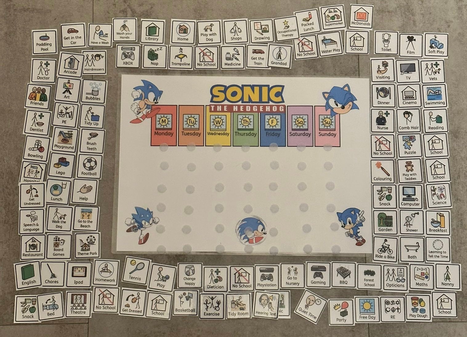 Sonic the Hedgehog SEN ADHD Autism Asd PEC Visual Communication Non ...