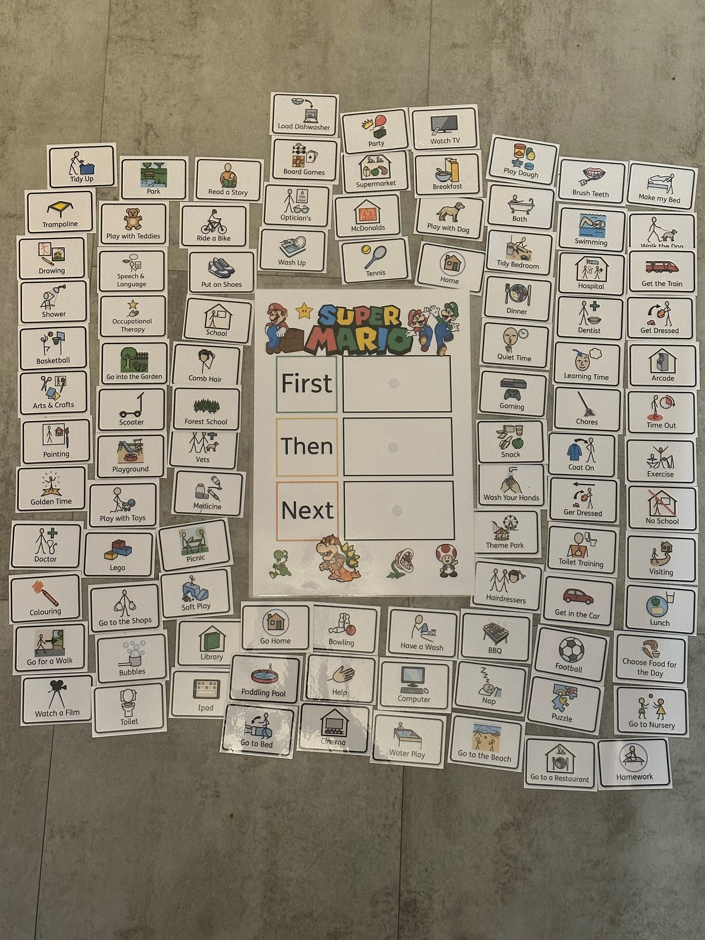 Super Mario SEN TDAH Autismo Asd PECS Comunicación visual - Etsy España