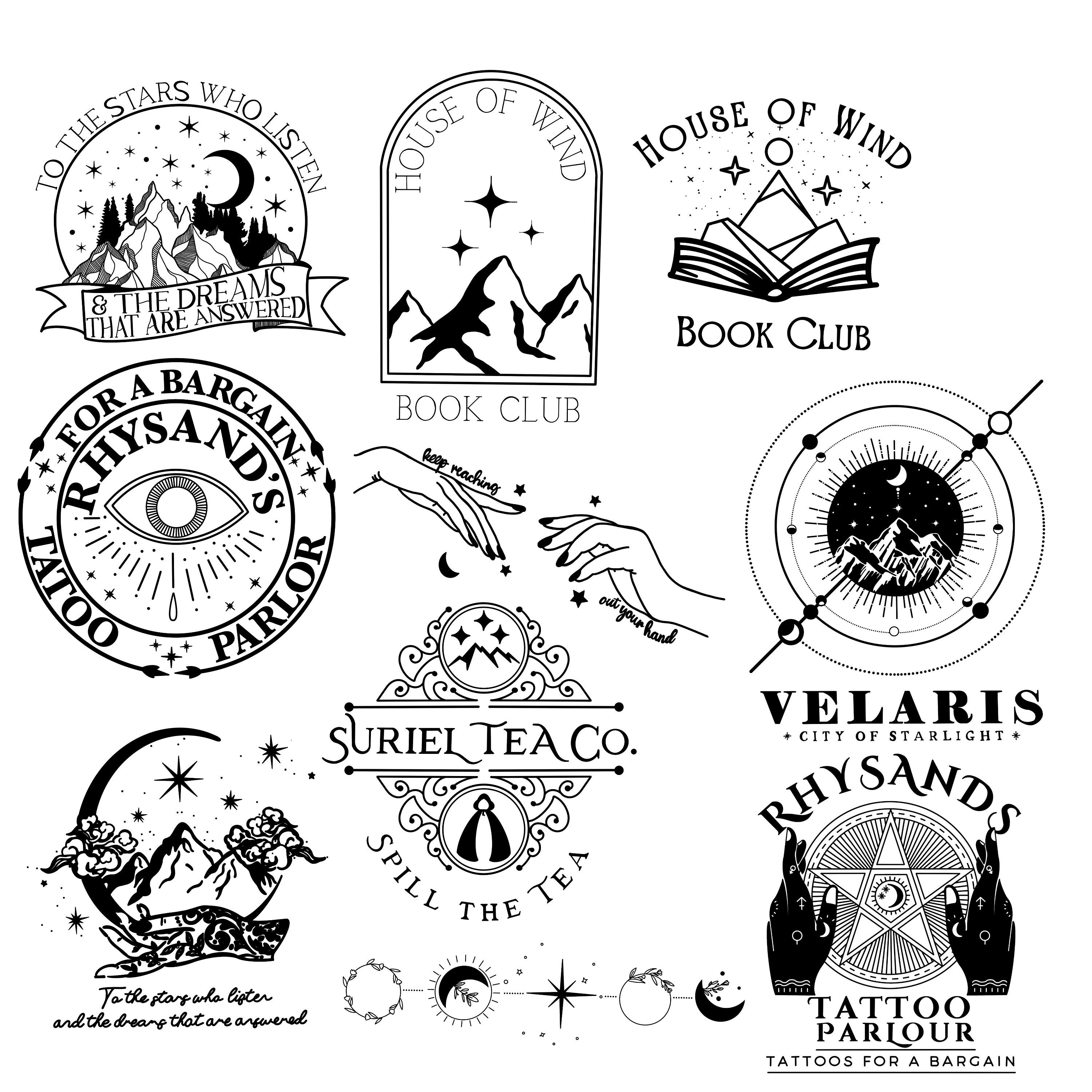 ACOTAR Print Multi Pack T-shirt Print Book Tok Art Digital Print - Etsy