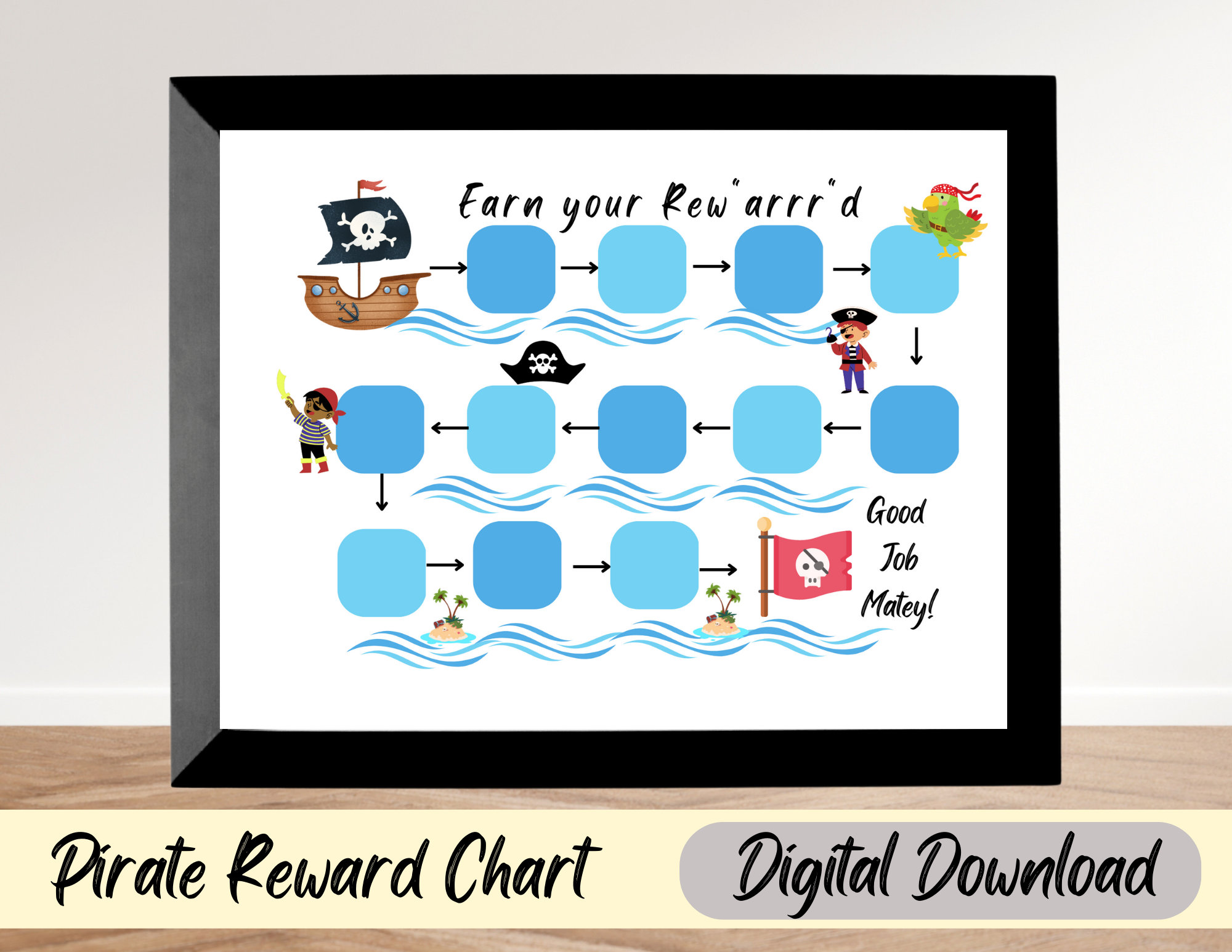 Pirate Reward Chart, Boy Reward Chart - Etsy Portugal
