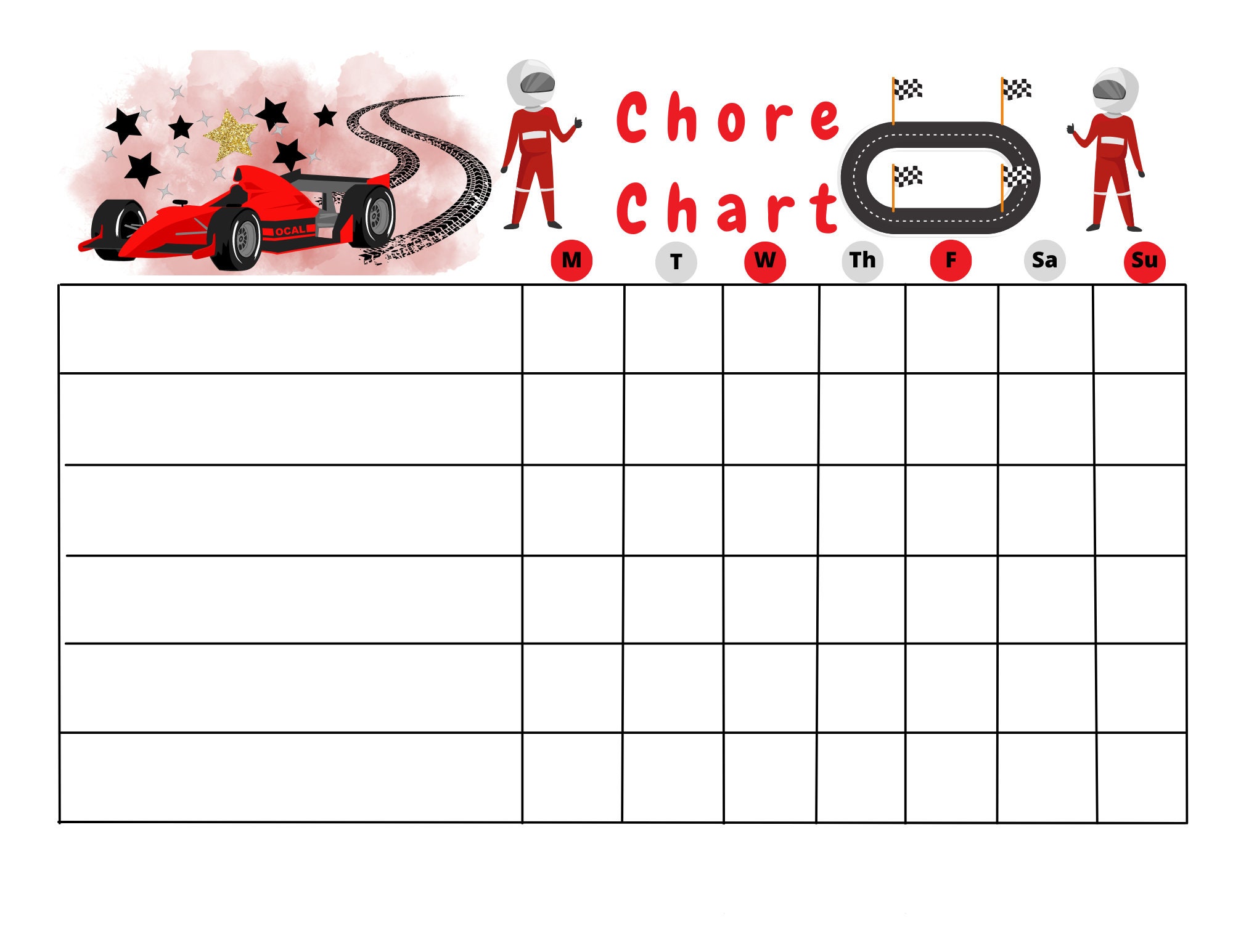 Race Car Chore Chart, Custom Chore Chart - Etsy Australia