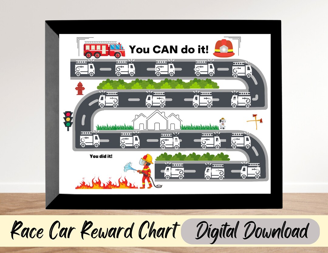 Fire Truck Reward Chart, Boy Reward Chart - Etsy Denmark