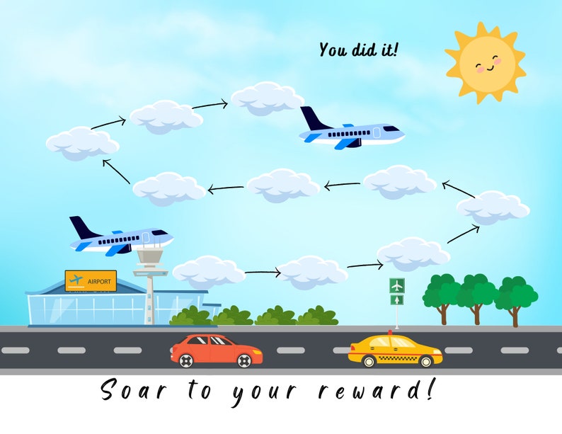 Airplane Reward Chart, Boy Reward Chart - Etsy