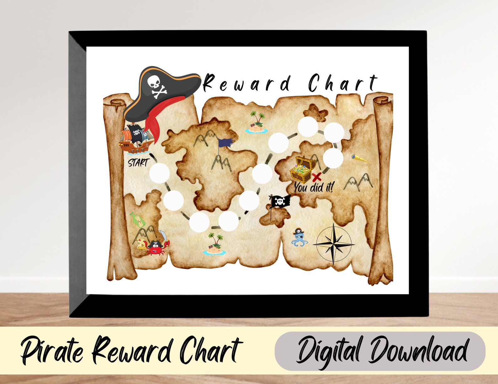 Pirate Reward Chart, Boy Reward Chart - Etsy