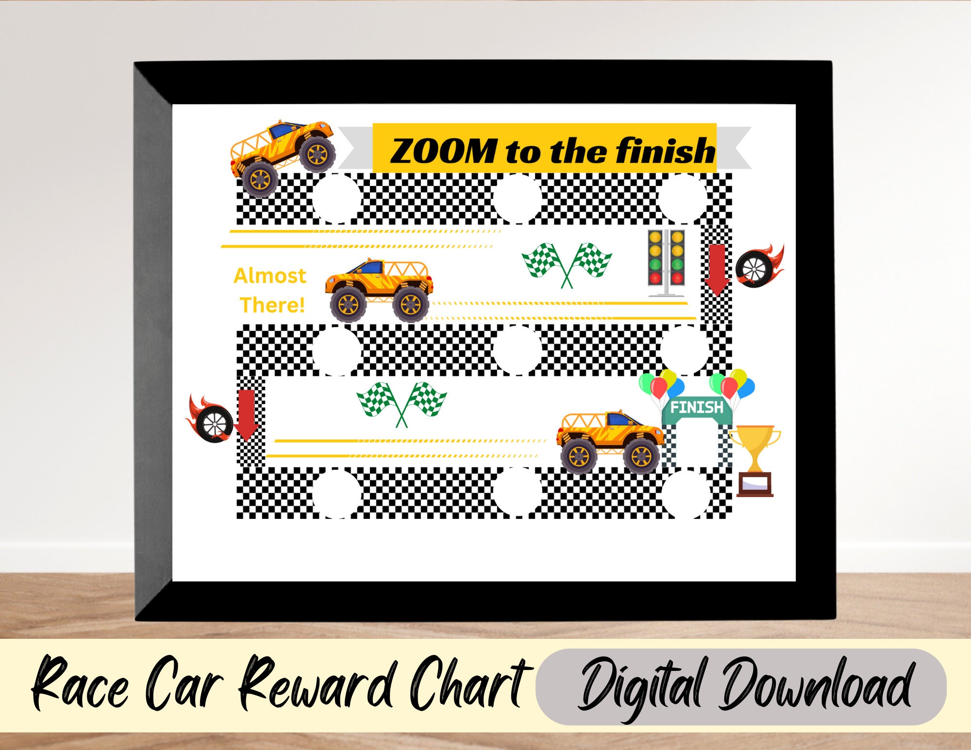 Monster Truck Reward Chart, Boy Reward Chart - Etsy