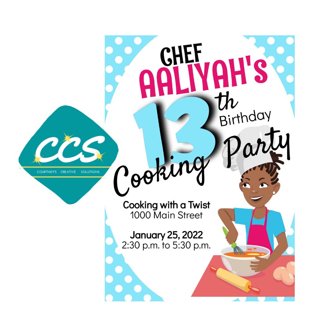 Girls Birthday Cooking Party - Etsy