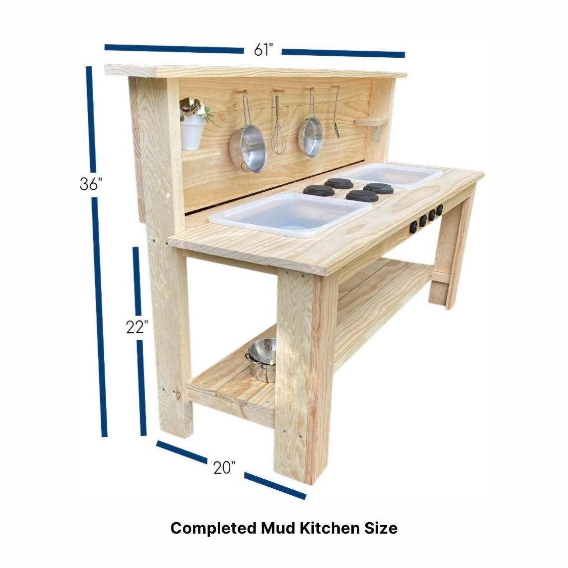 Mud Kitchen Building Plans (digital PDF) – Easy DIY Outdoor Play ...