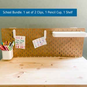Desk Peg Board Accessories School Work Tools Homework Supplies Pegboard ...