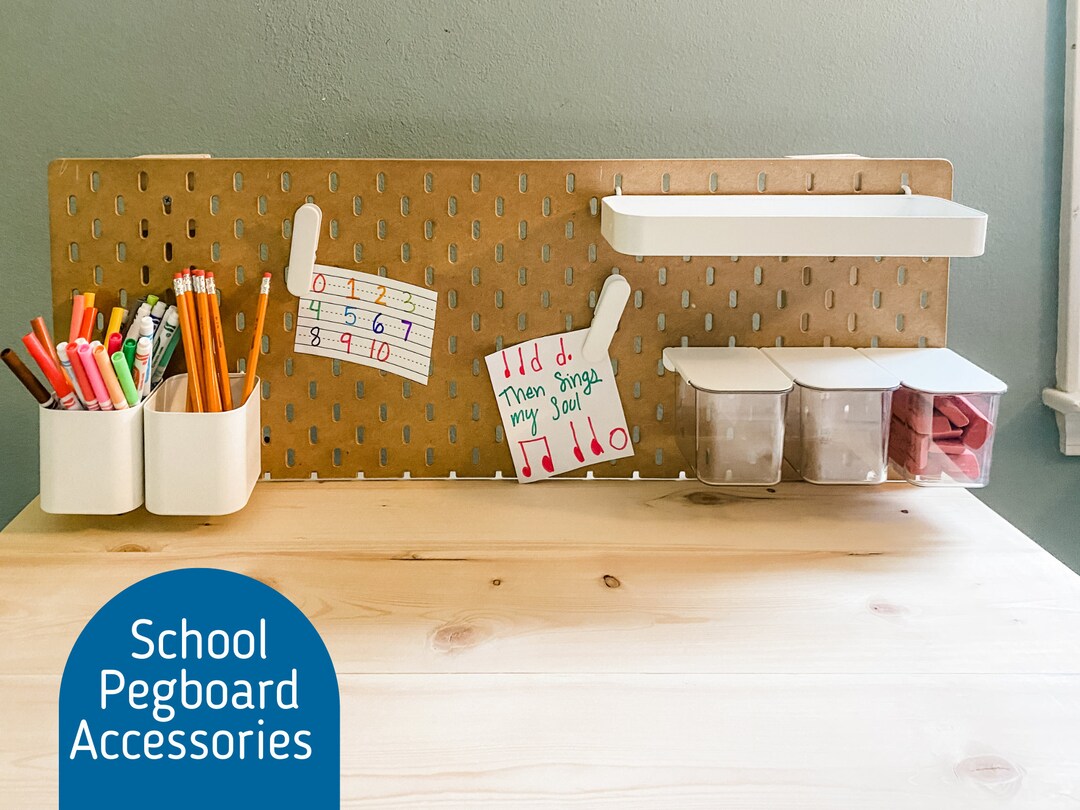 Desk Peg Board Accessories School Work Tools Homework - Etsy