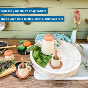 Mud Kitchen Tea Set - Silicone Tea Set - Pretend Play - Tea Party ...