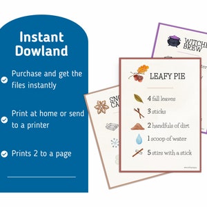 Printable Recipe Cards for Sensory Play - Holiday Themed Outdoor Play ...