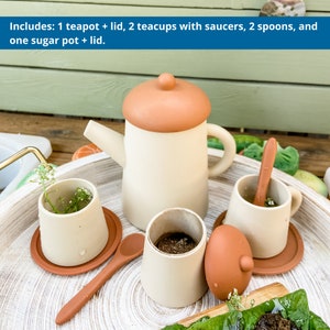 Mud Kitchen Tea Set - Silicone Tea Set - Pretend Play - Tea Party ...