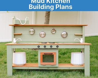 Mud Kitchen Building Plans (digital PDF) – Easy DIY Outdoor Play ...