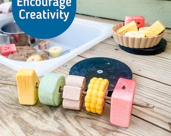 Mud Kitchen Stones - Play Food - Toy Kitchen Food Set - Sensory Stones ...