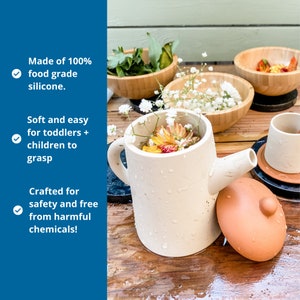 Mud Kitchen Tea Set - Silicone Tea Set - Pretend Play - Tea Party ...