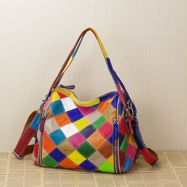 Color Block Handbag - Etsy