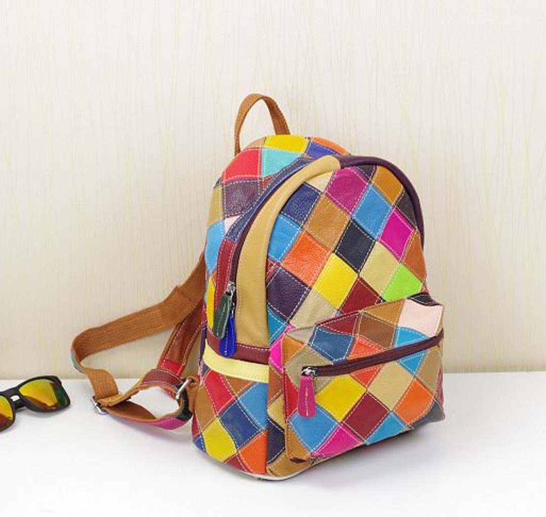 Véritable cuir Femmes Sac de voyage Knapsack Sac à dos Design Daypack ...