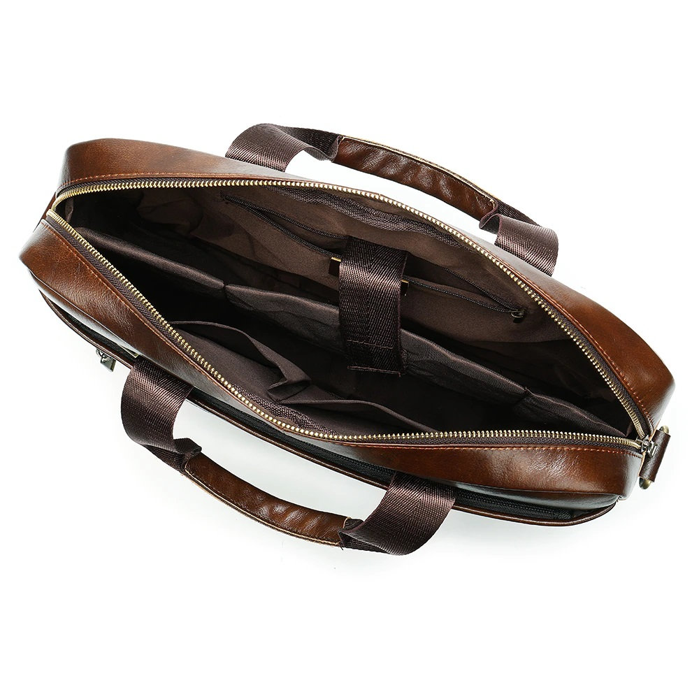 Men Vintage Genuine Leather Briefcase Shoulder Bag Messenger | Etsy