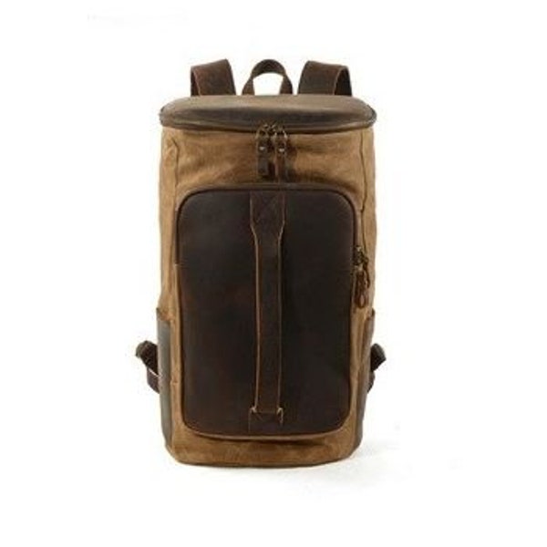 Waxed Canvas Daypack - Etsy