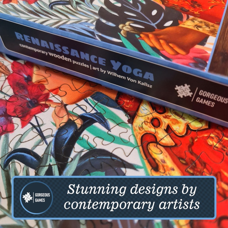 Renaissance Yoga Small Wooden Jigsaw Puzzle Premium Wooden Jigsaw ...