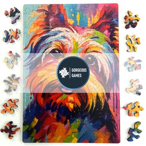 Yahoo the Yorkie Wooden Jigsaw Puzzle | 140 Pieces & 18cm X 26cm ...