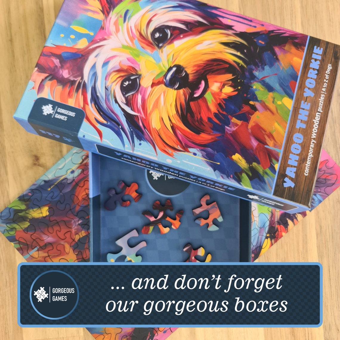 Yahoo the Yorkie Wooden Jigsaw Puzzle | 140 Pieces & 18cm X 26cm ...