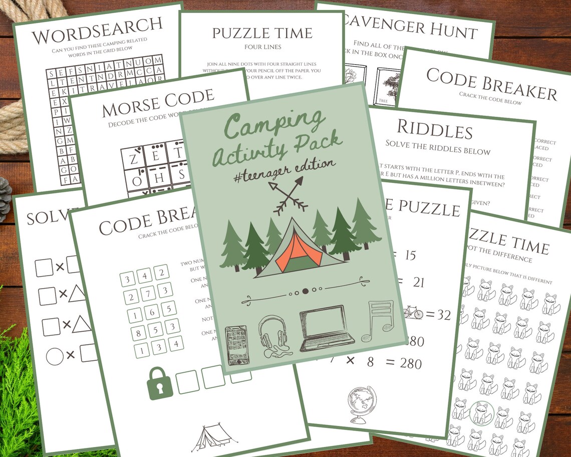 Teenager Caravan/ Camping Activity Pack - Packed Full of Fun Activities ...