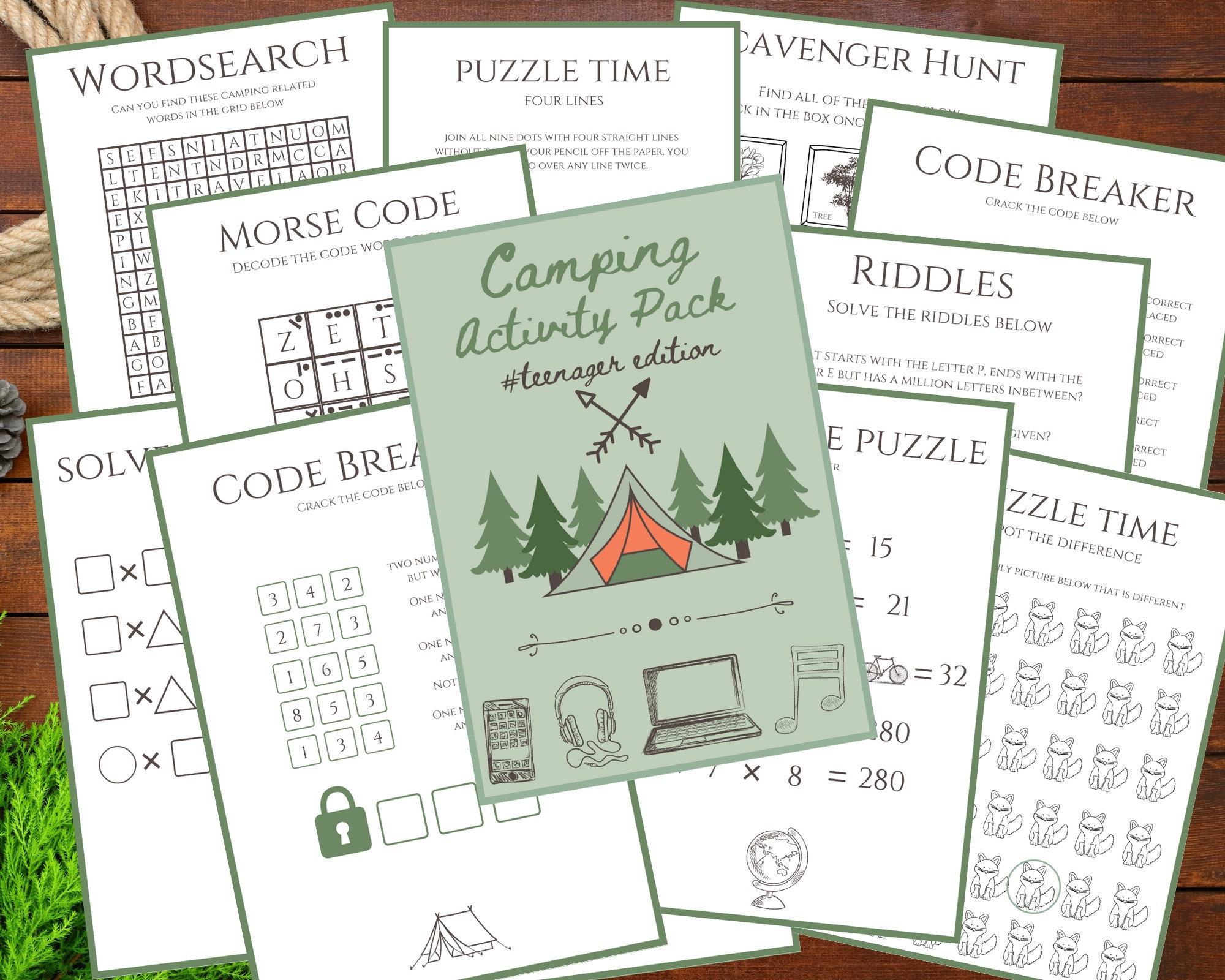 Teenager Caravan/ Camping Activity Pack Packed Full of Fun - Etsy