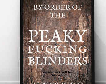 Peaky Blinders Sign - Etsy