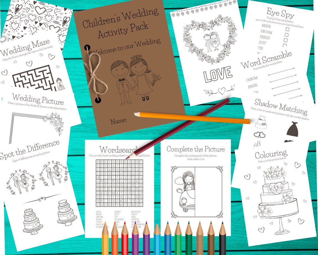 Children’s Wedding Themed Activity Pack - Wedding Ideas - Digital ...
