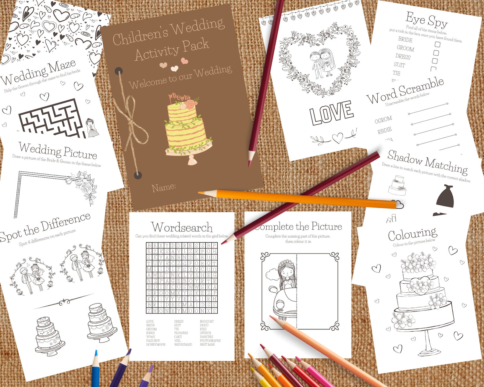 Children’s Wedding Activity Pack - Wedding Ideas - Digital Download ...