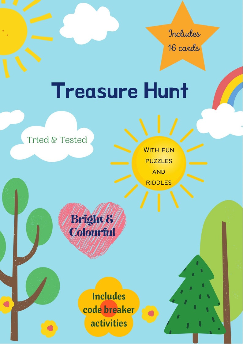 Gorgeous Colourful Treasure Hunt /code Breaker Activity for - Etsy
