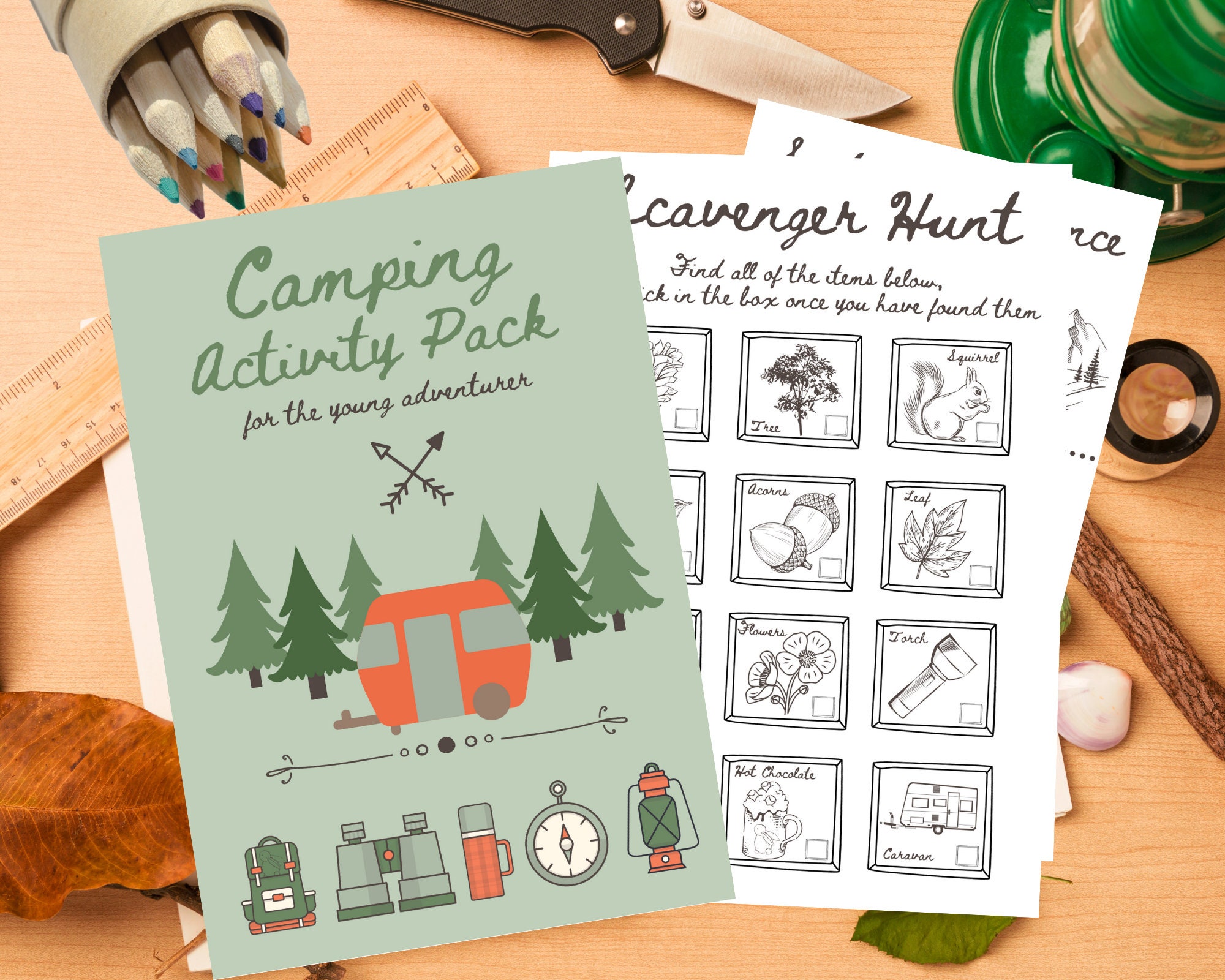 Childrens Caravan/ Camping Activity Pack Packed Full of Fun Activities ...