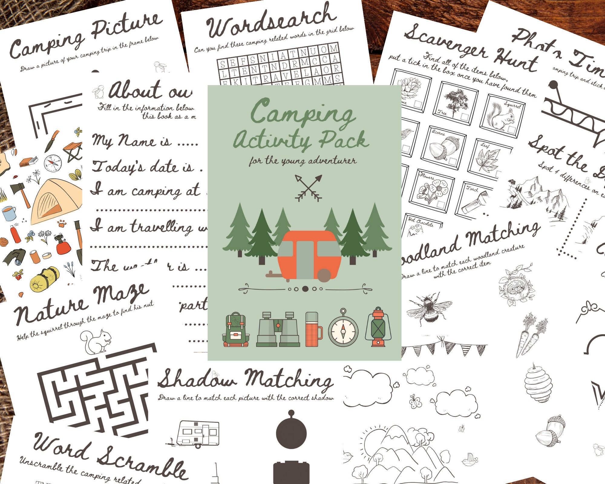 Childrens Caravan/ Camping Activity Pack Packed Full of Fun Activities ...