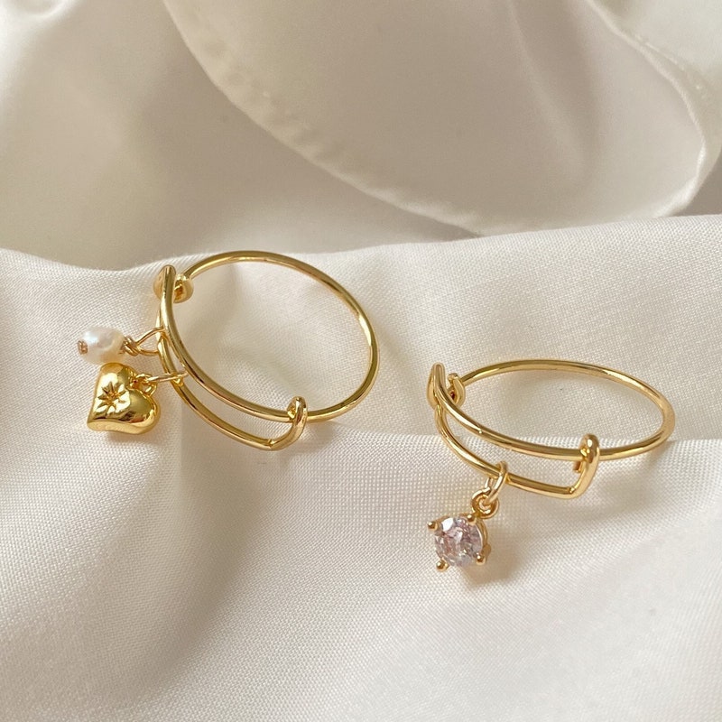 Dangle Charm Ring - Etsy