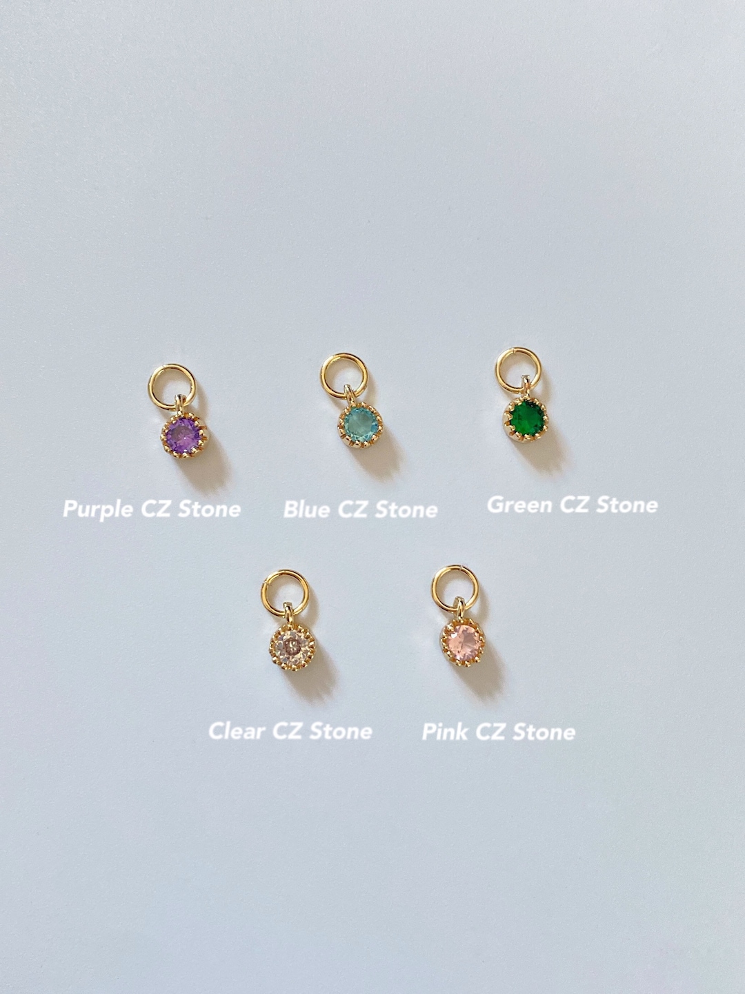 Birthstone CZ Stone Charms, Mix and Match Charms Jewelry, Build Your ...