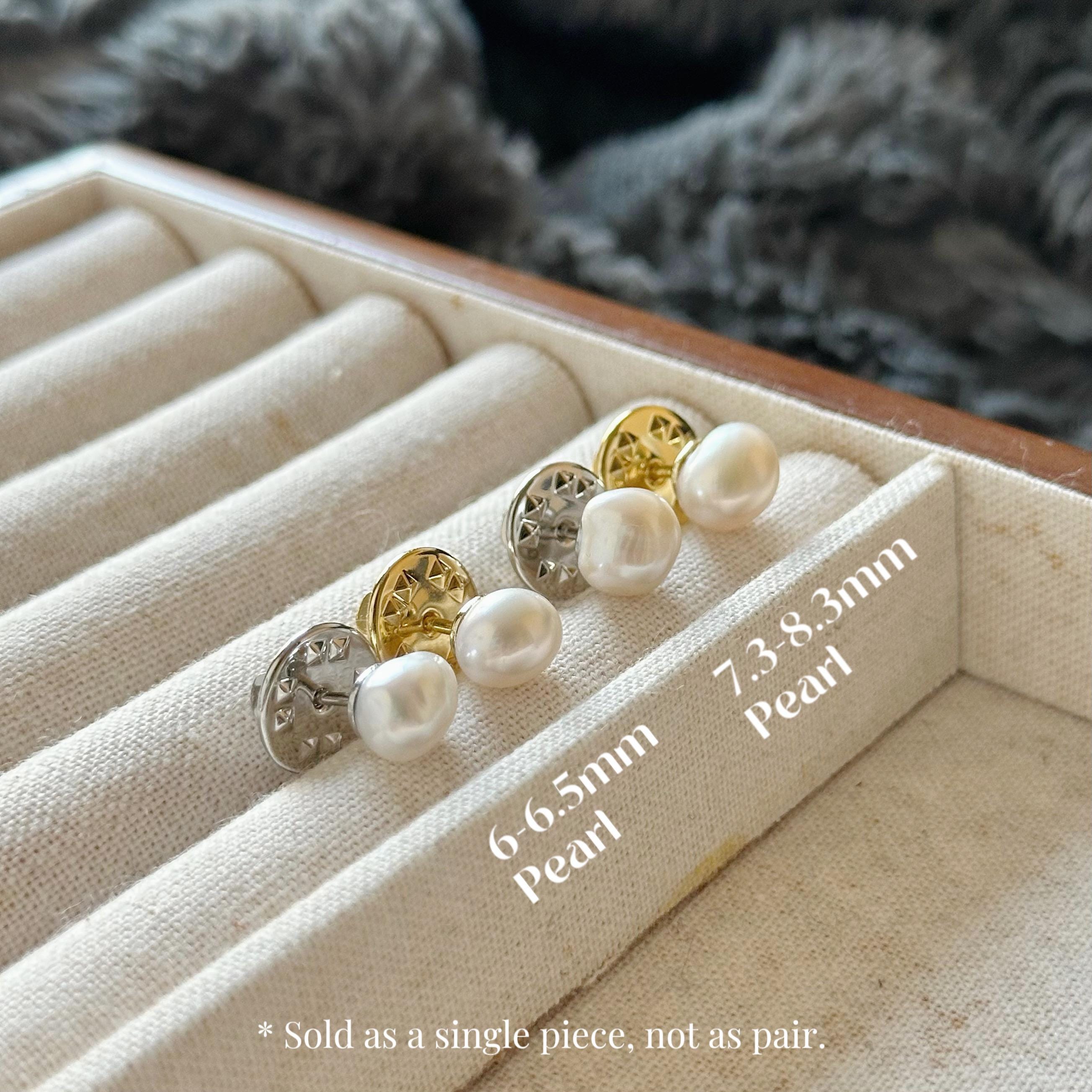 Freshwater Baroque Pearl Scarf Pin, Pearl Lapel Pin, Pearl Modesty Pin ...