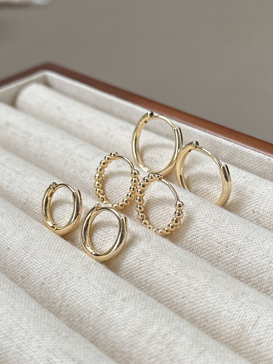 14mm-19mm 14k Gold Hoops,perfect Addition to Any Stack,minimalist Hoop ...