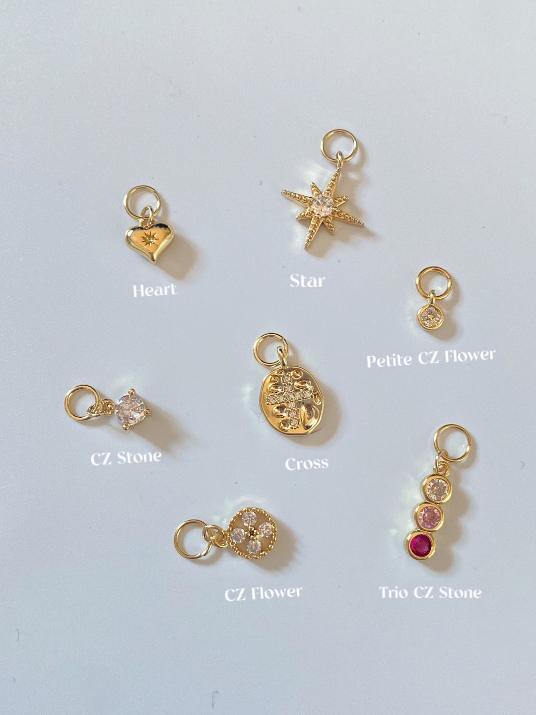 Earrings/necklace CZ Charms, Mix and Match Charms, Build Your Own ...