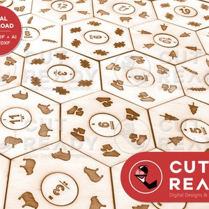 Settlers of Catan 3-4 Player Board SVG Minimalist | Catan SVG | Laser ...