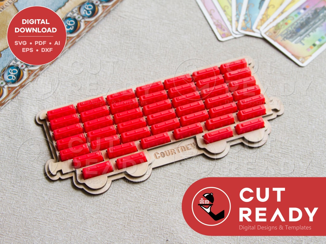 Ticket to Ride Game Piece Holder SVG File | Ticket to Ride Board Game ...