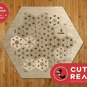 Settlers of Catan 3-4 Player Board SVG Minimalist | Catan SVG | Laser ...