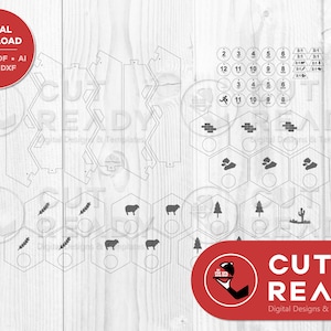 Settlers of Catan 3-4 Player Board SVG Simple | Catan SVG | Laser Cut ...