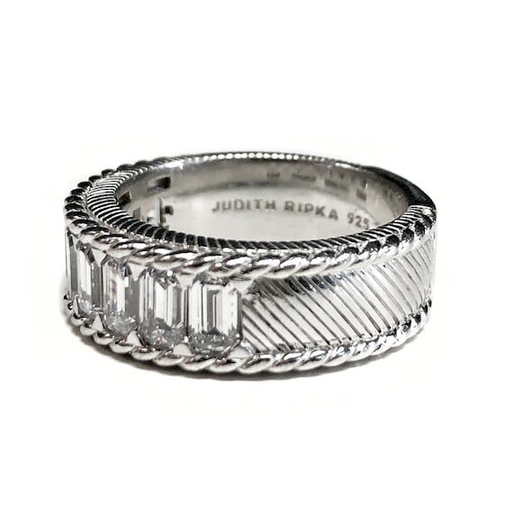 Judith Ripka Diamonique Silver Ring - Gem
