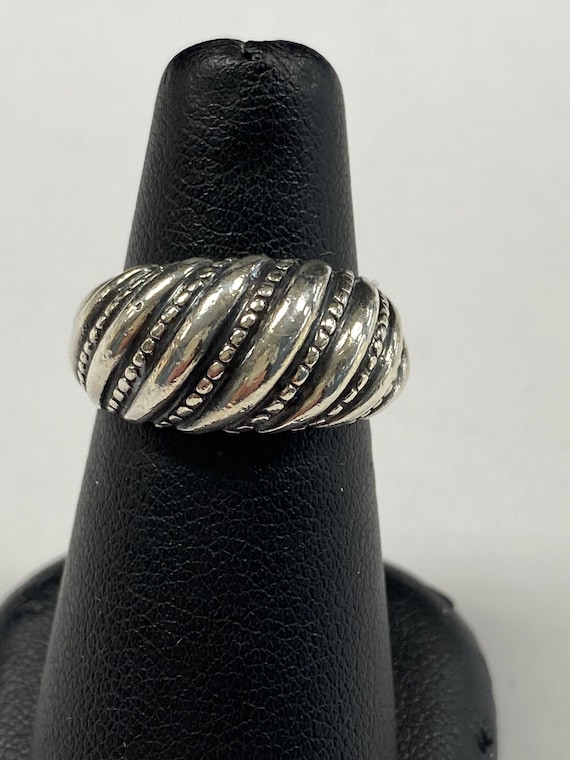 Sterling Silver Twist Ring - Gem