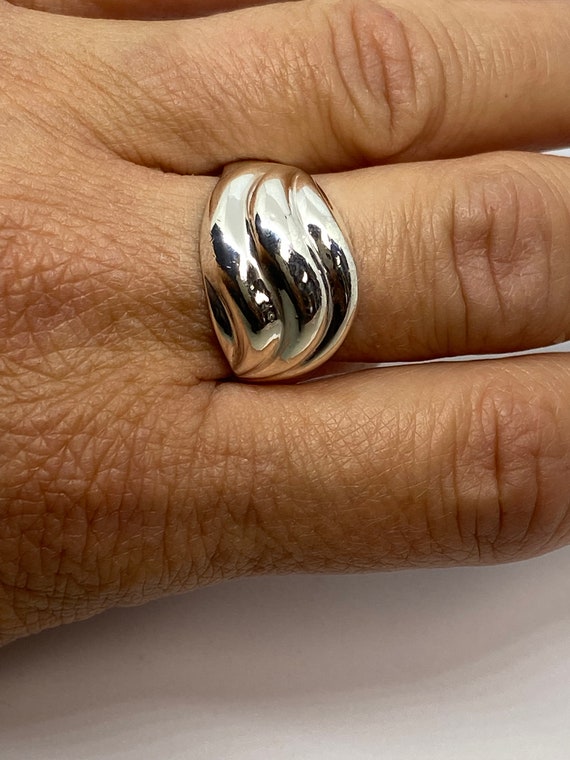 CPT Two Toned Sterling Silver Puffy Rib Bamboo Dome B… - Gem