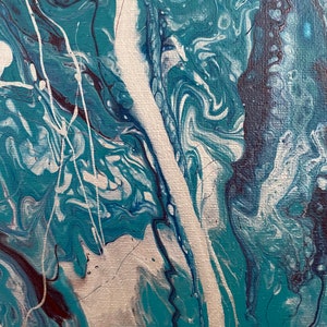 Ice Fire no. 1 Acrylic Pour Painting Abstract Canvas Wall Art - Etsy