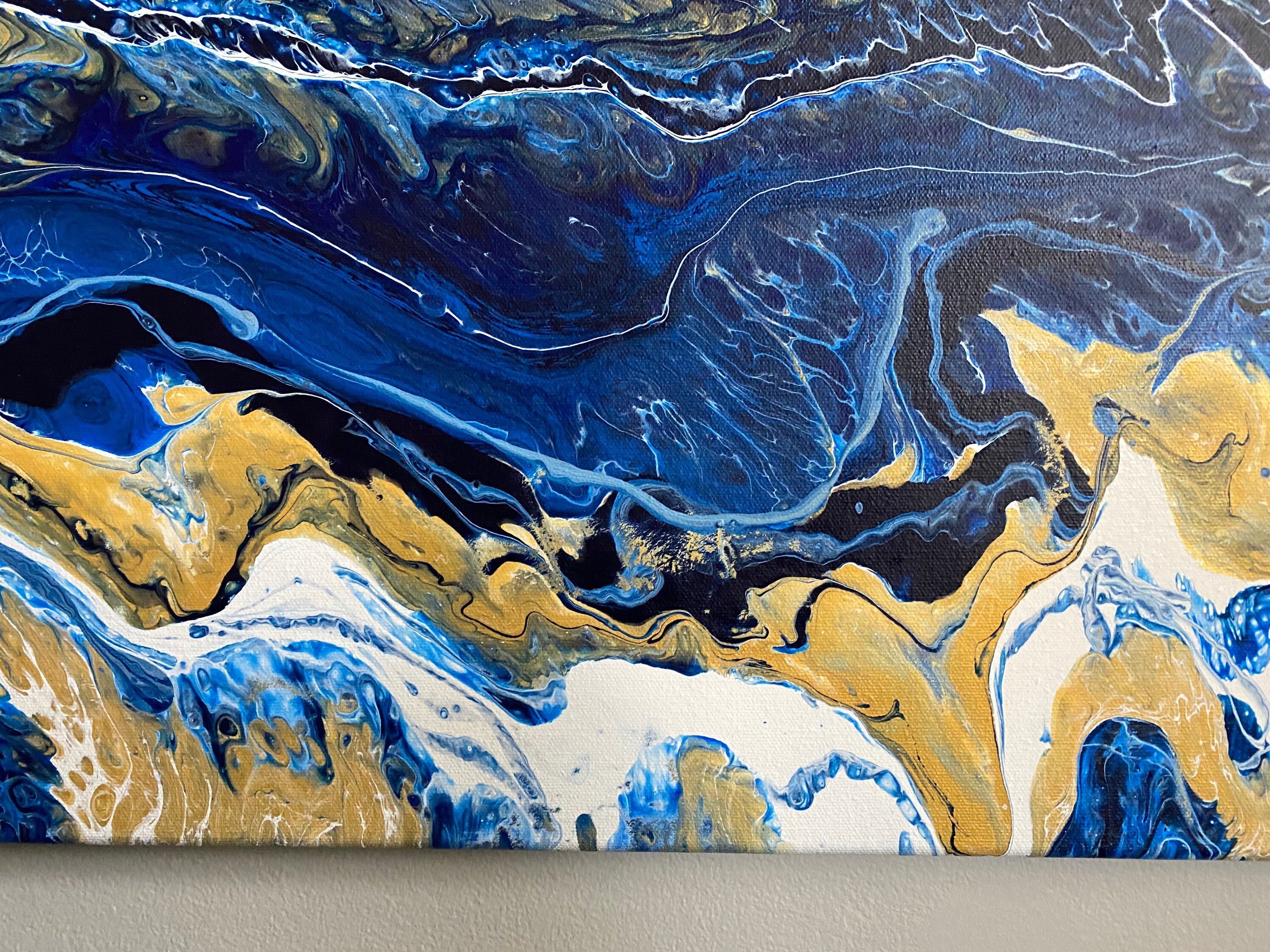 Geode no. 1 Acrylic Pour Painting Abstract Canvas Wall Art - Etsy