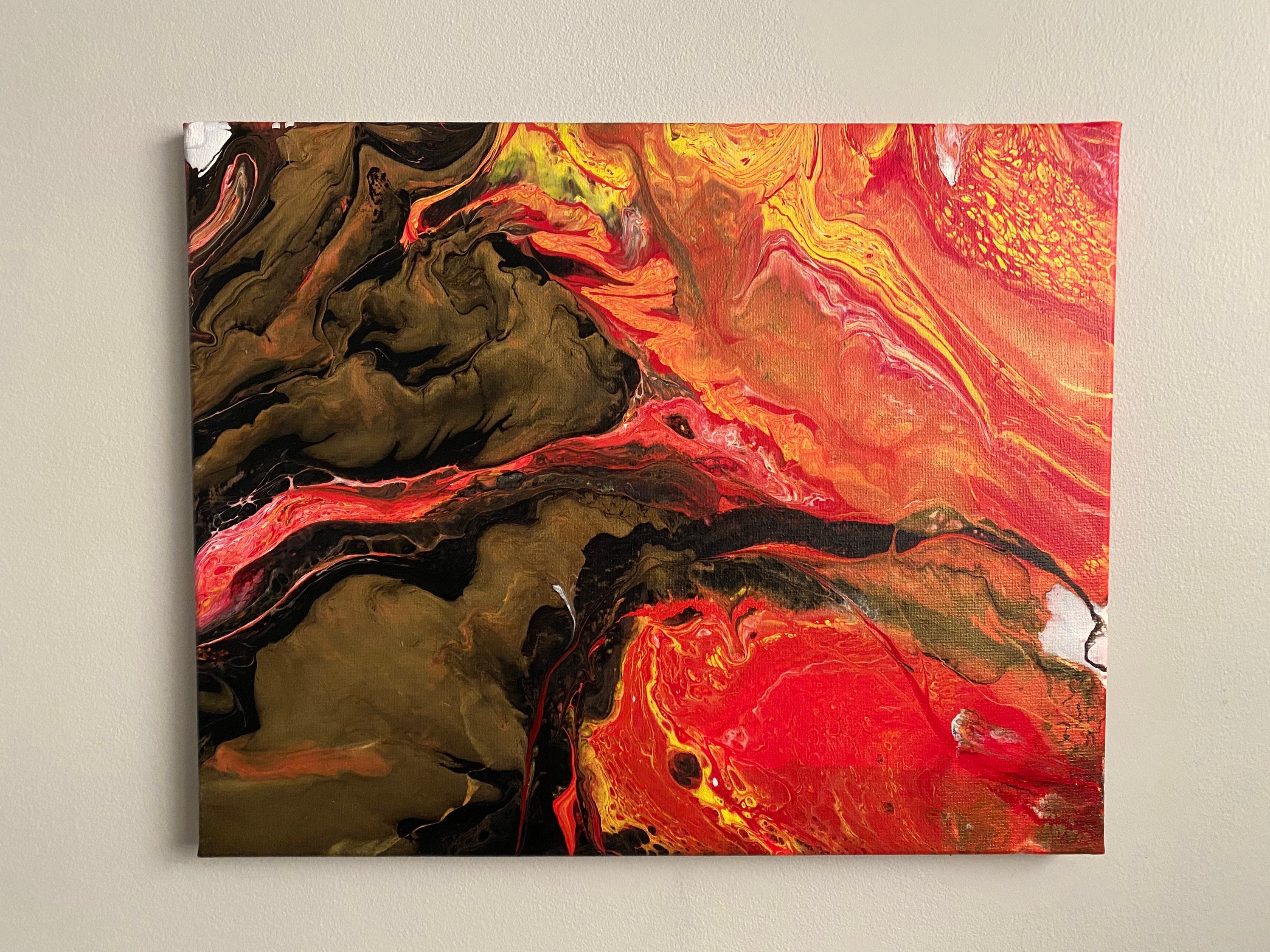 Acrylic Magma canvas for wall decoration Painting Art & Collectibles ...