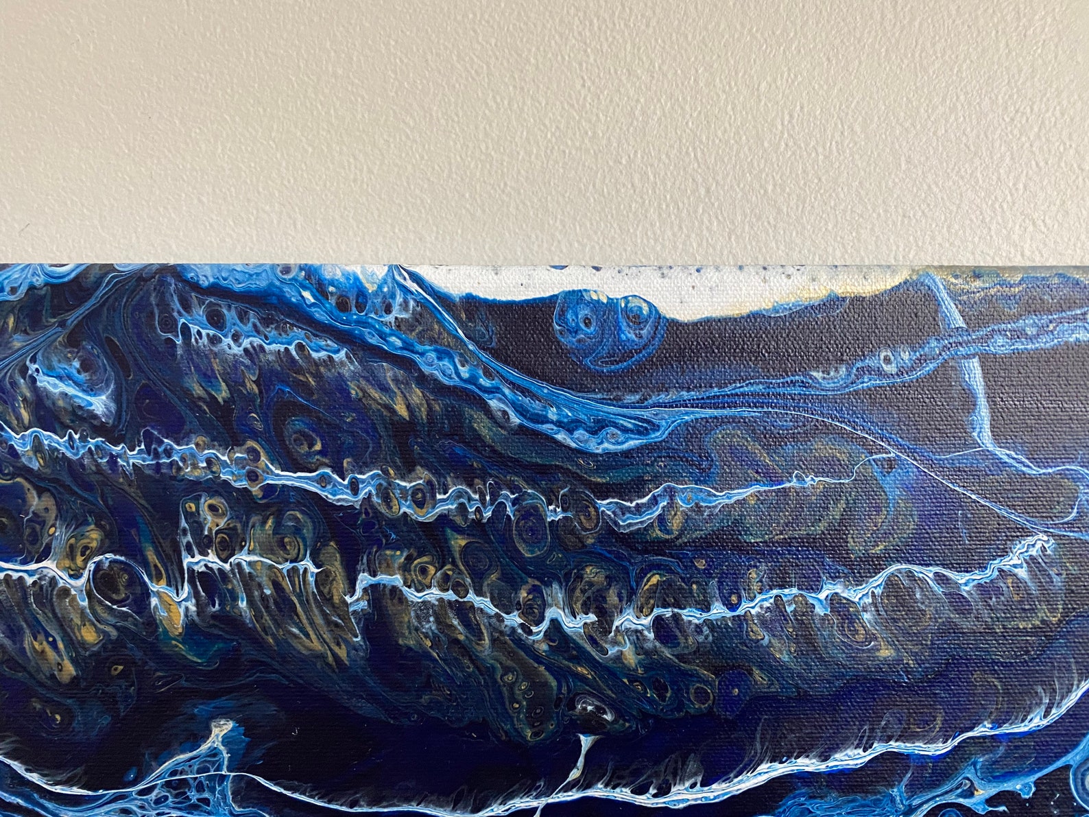 Geode no. 1 Acrylic Pour Painting Abstract Canvas Wall Art - Etsy